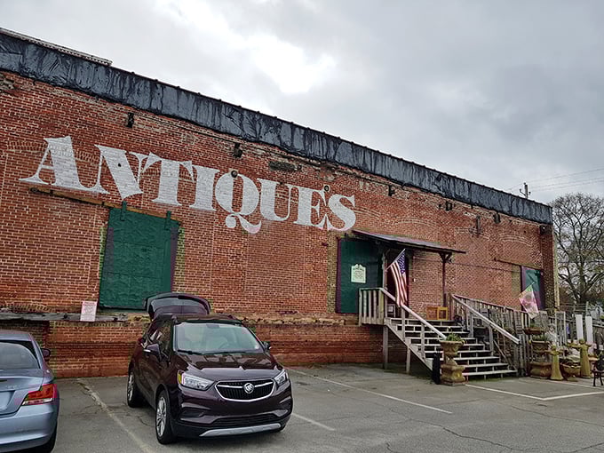 Step through these doors and kiss your schedule goodbye. That American flag isn't just decoration; it's marking territory where time stands still.