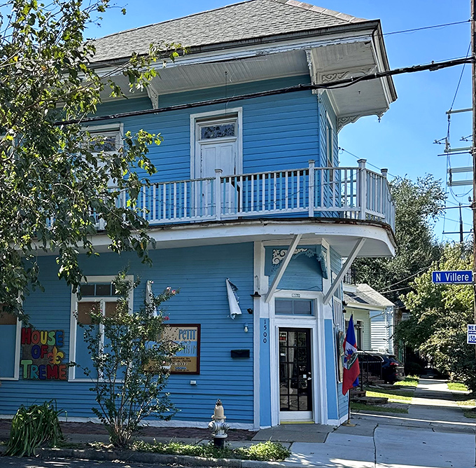 This corner Creole cottage houses more musical history per square foot than most venues ten times its size. The balcony adds that quintessential New Orleans charm.