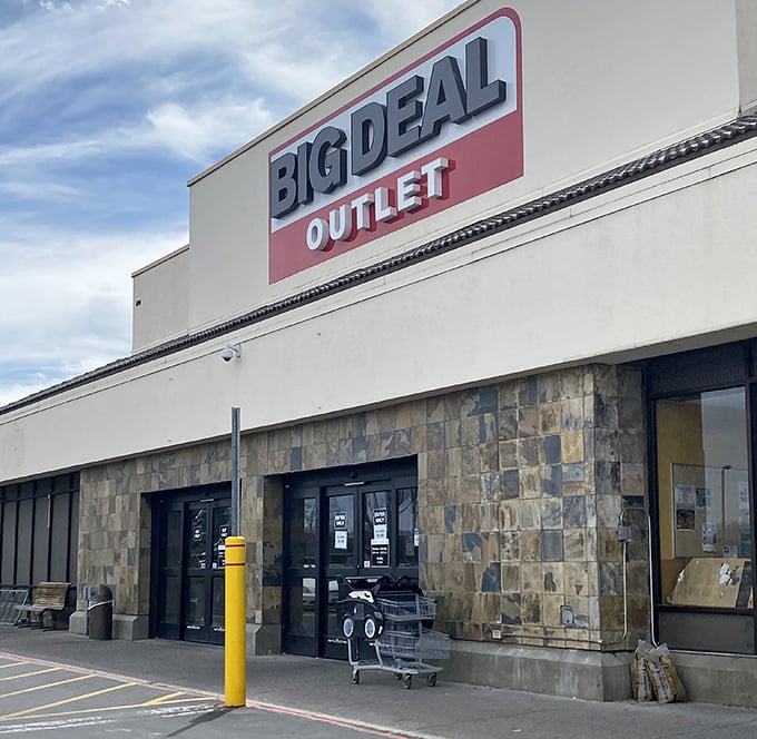 That stone facade might not scream "retail revolution," but like a good poker player, Big Deal keeps its bargain cards close to the vest.