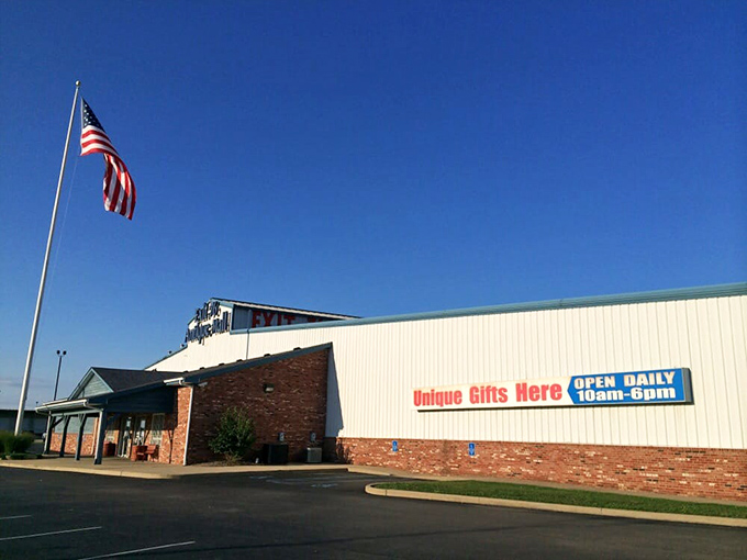 An American flag waves hello as you approach the entrance. This isn't just shopping&mdash;it's a full-blown archaeological expedition into our collective past.