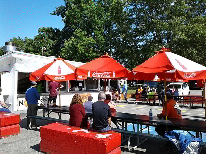 Those red Coca-Cola umbrellas aren't just for show&mdash;they're beacons of hope for Connecticut locals who know summer officially begins when Harry's picnic tables appear.