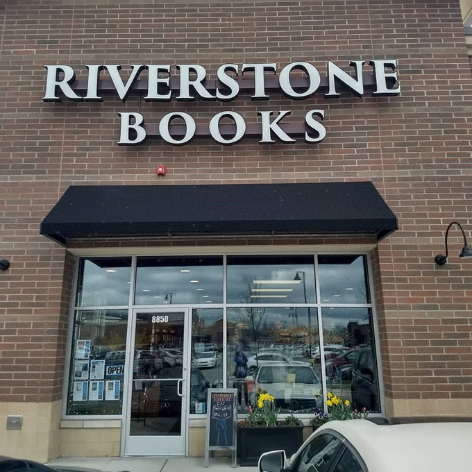 Books and brick&mdash;a perfect pairing. Riverstone's welcoming entrance promises literary adventures waiting just beyond those glass doors.