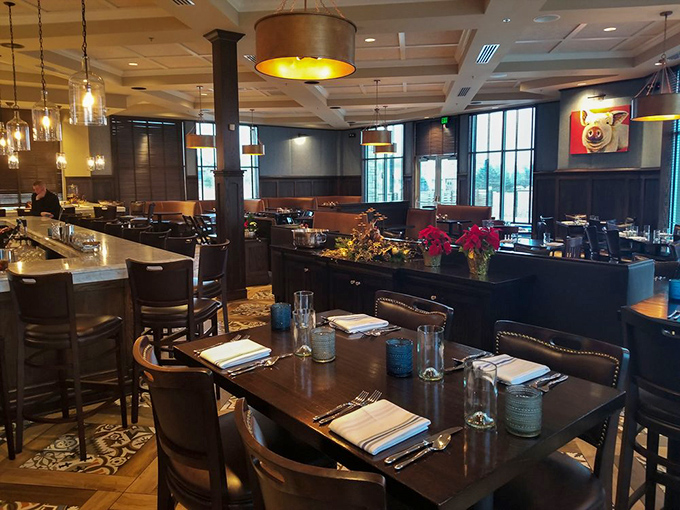 Sophisticated yet comfortable, the dining room strikes that perfect balance between "special occasion" and "Tuesday night treat."
