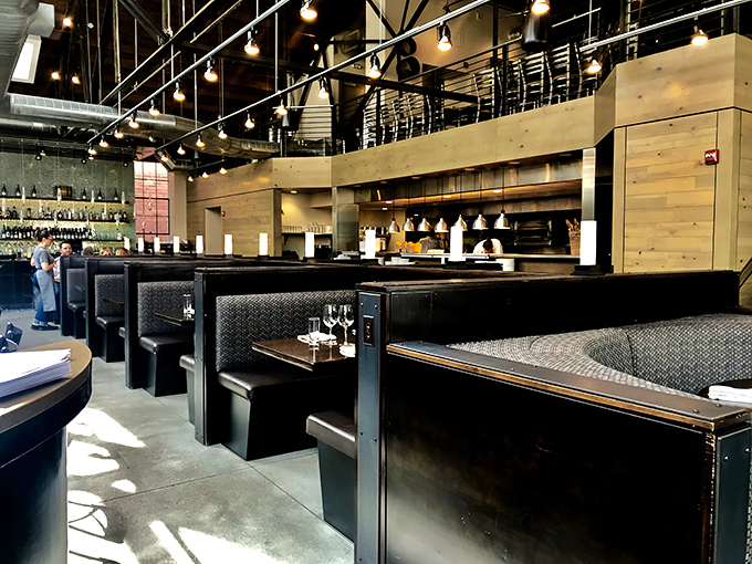 Industrial chic meets maritime comfort in this thoughtfully designed space. Those leather booths aren't just stylish&mdash;they're perfect for leaning in to discuss your oyster epiphanies.