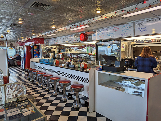 Classic counter culture at its finest&mdash;where red vinyl stools invite you to spin once before settling in for comfort food bliss.