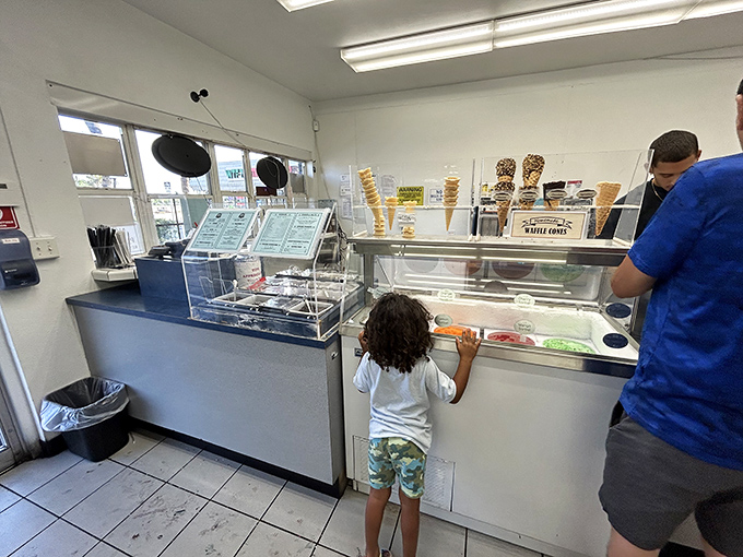 Inside this temple of frozen custard, generations of customers have stood in reverent anticipation, eyes wide at the possibilities behind the glass.