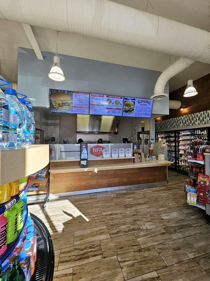 No fancy frills here, just burger business. The minimalist interior keeps your focus right where it belongs &ndash; on that heavenly griddle.