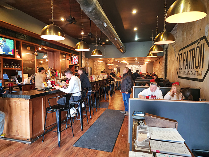 The perfect blend of rustic and refined&mdash;exposed brick walls, pendant lighting, and a well-stocked bar create an atmosphere where both first dates and family gatherings thrive.