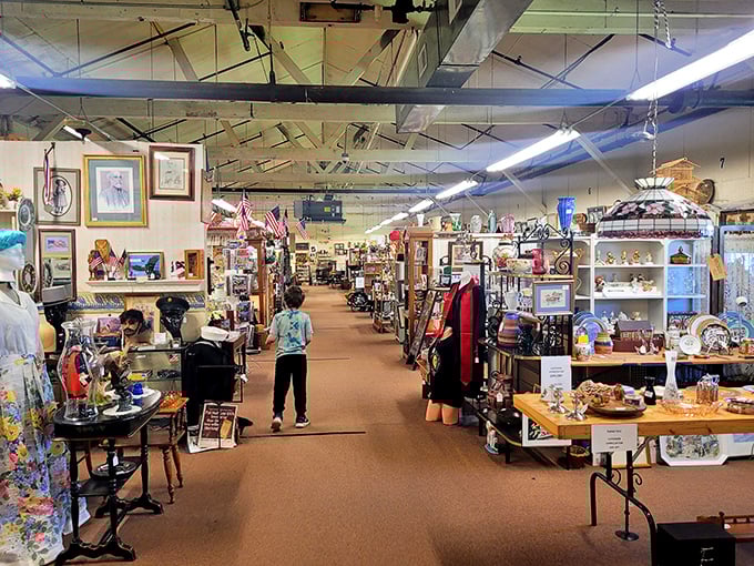 Down the rabbit hole you go! Each aisle is a different decade, each booth a different universe of collectibles waiting for their next caretaker.