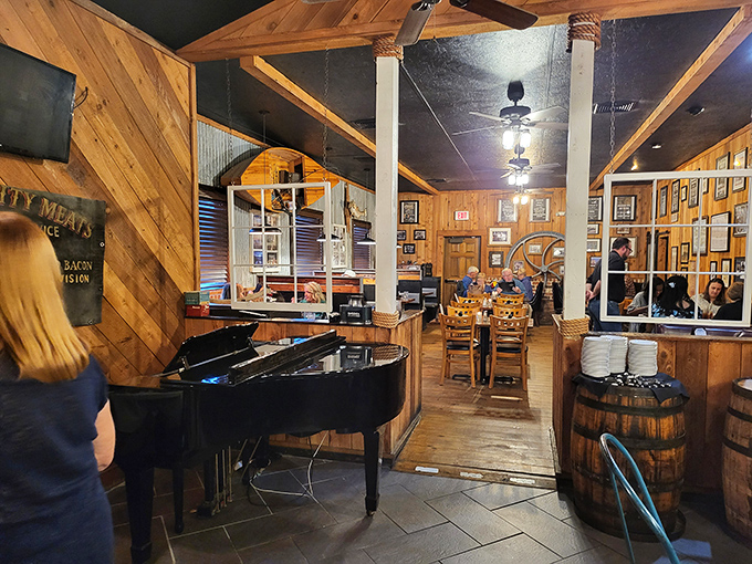 Piano in the corner, wood-paneled warmth, and tables where memories are made. This isn't just a restaurant&mdash;it's Georgia's living room for carnivores.