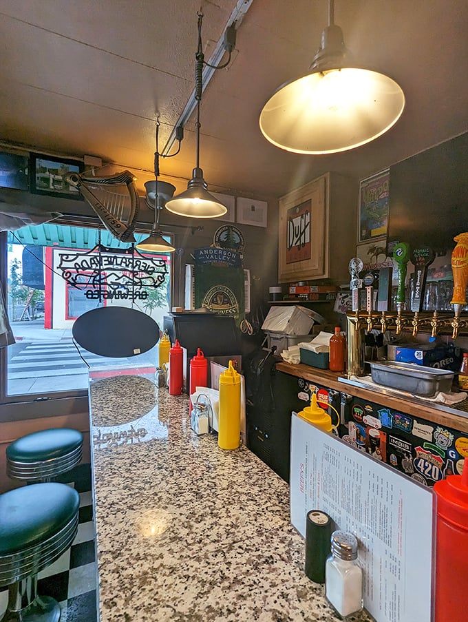 Counter culture at its finest. The compact interior of Beefy's offers front-row seats to the burger artistry and nostalgic charm.