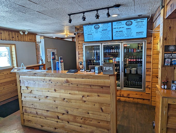 Behind this handcrafted wooden counter, culinary magic happens. The kind of place where "fancy" means extra napkins, not white tablecloths.