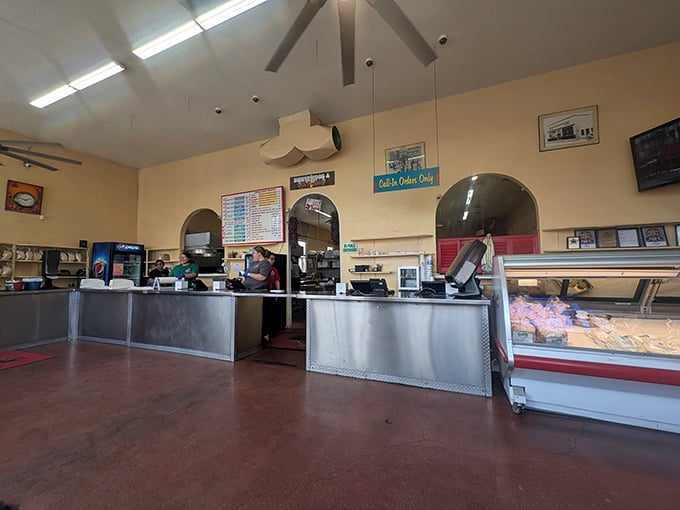 Inside, the no-frills counter service setup tells you everything you need to know—they're focused on the food, not fancy decor. That's my kind of priority.