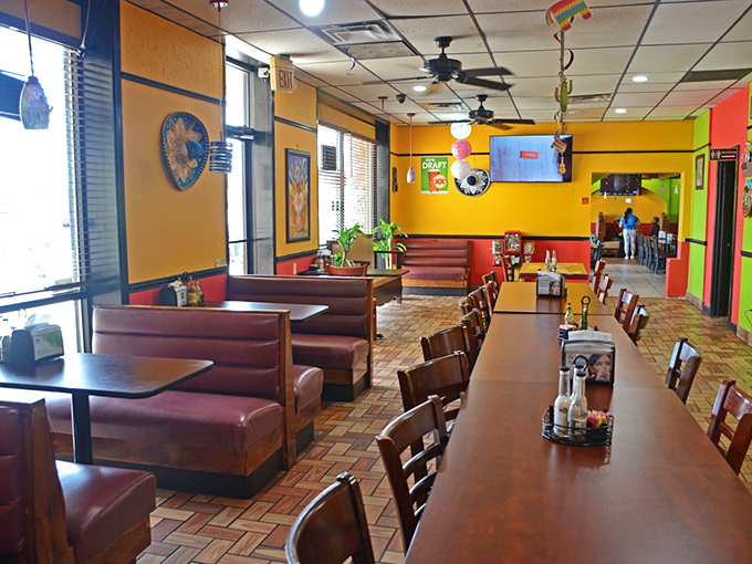 Vibrant yellows and reds create a fiesta for the eyes before the fiesta for your taste buds even begins.