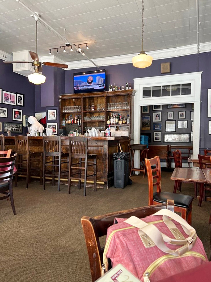 The cozy bar area feels like stepping into a friend's living room—if your friend happened to make the world's best mint julep.