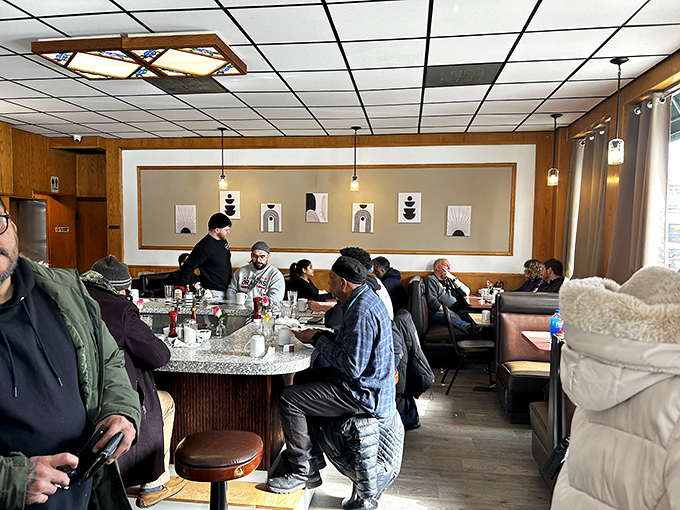 Where neighborhood stories unfold daily&mdash;Little Corner's dining room blends simplicity with warmth, like your favorite aunt's living room but with better coffee.