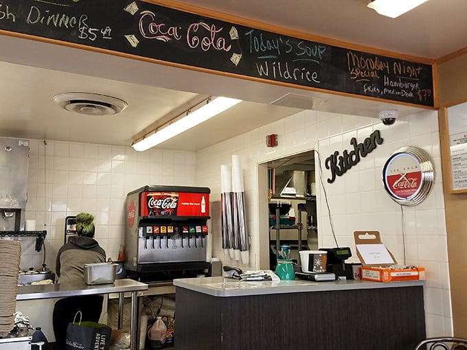 Behind this no-nonsense counter, culinary magic happens daily. The chalkboard specials and vintage Coca-Cola machine speak volumes about Wagner's commitment to classic Americana.