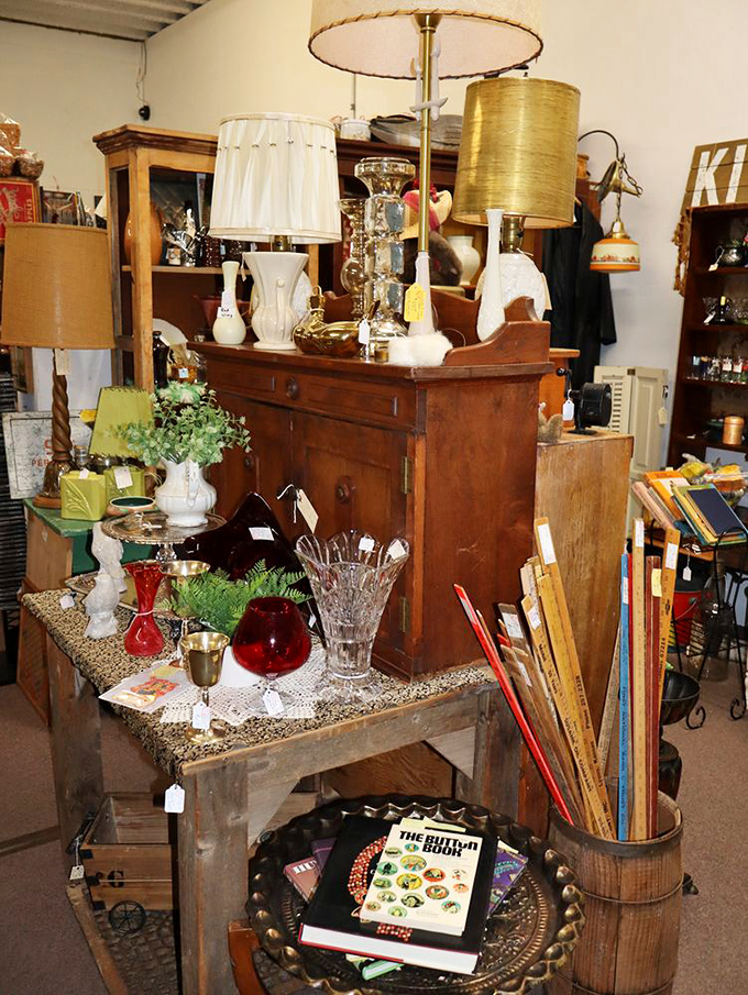 Lampshades tell stories too! This collection of vintage lighting fixtures could illuminate your home while simultaneously transporting it back several decades.