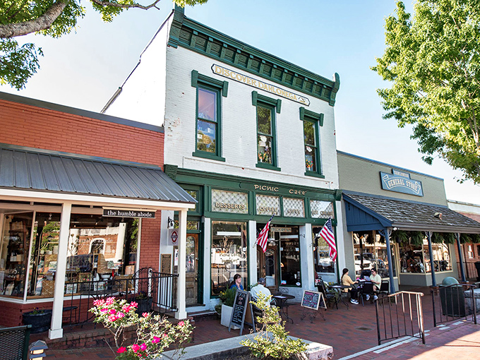 Picnic Caf&eacute;'s inviting storefront beckons with the promise of homestyle comfort and sweet treats, a perfect spot to refuel during your downtown adventures.