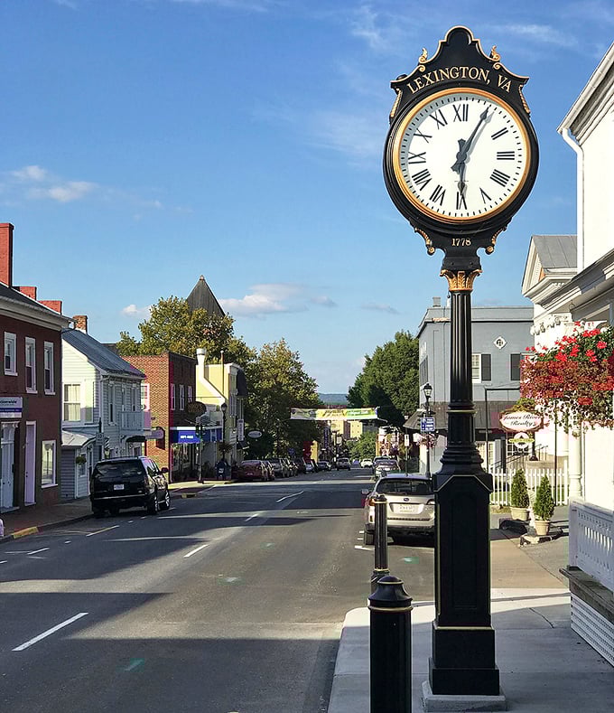That iconic town clock isn't just keeping time&mdash;it's preserving history. Lexington's Main Street looks like a movie set, but it's gloriously real.