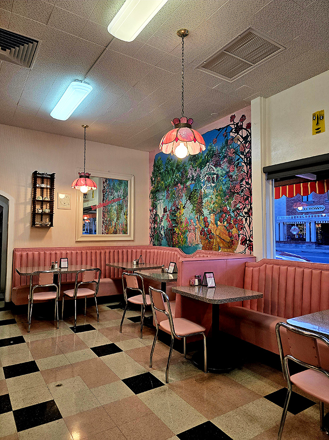 Step back in time with pink booths, Tiffany-style lamps, and a checkerboard floor that's hosted ice cream enthusiasts since Eisenhower was president.