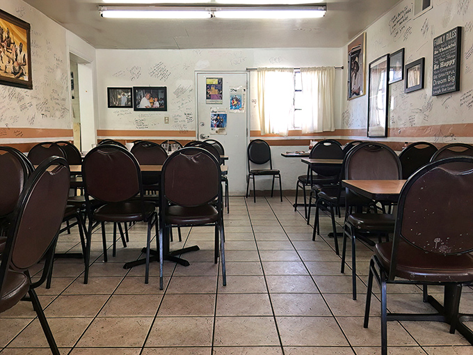 Simplicity reigns supreme inside Mrs. White's, where the focus is firmly on the food rather than fancy decor. Those walls have stories to tell—and they're all delicious.