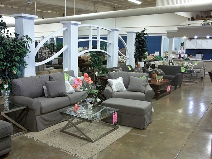 Step inside and the TARDIS effect hits you&mdash;somehow this place is bigger on the inside, with elegant archways guiding you through furniture paradise.