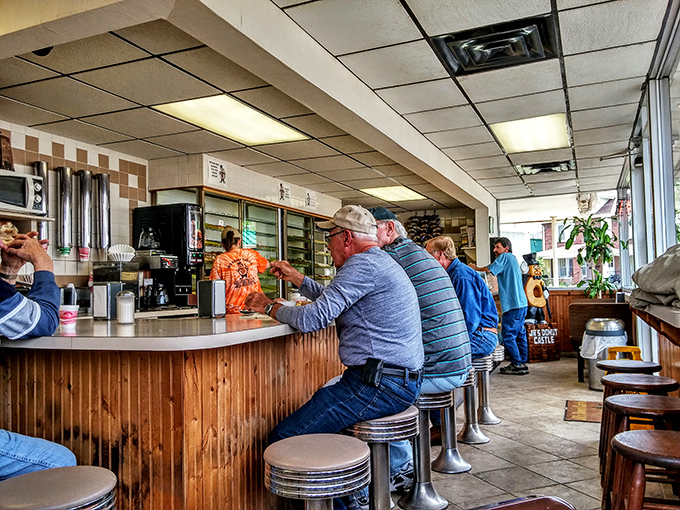 The counter culture is alive and well at JR's, where regulars perch on swivel stools, trading stories over coffee while awaiting their sugary treasures.