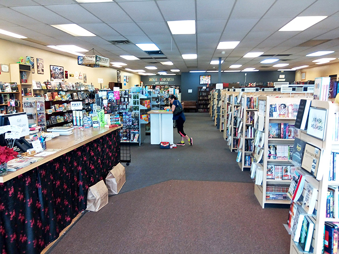 Walking through these aisles feels like entering a literary TARDIS&mdash;seemingly endless rows of books stretching far deeper than the outside suggests.