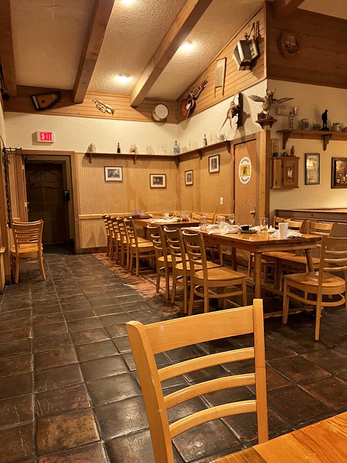 Step inside and you're transported straight to Deutschland. The warm wooden interior, traditional decor, and cozy seating create the perfect Gem&uuml;tlichkeit atmosphere.