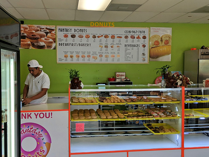 No-frills and all thrills - the simple interior lets the pastries do the talking. That display case is Mississippi's version of Fort Knox. 