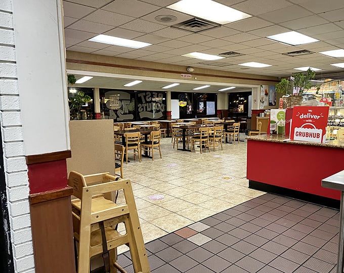 Simplicity reigns supreme inside BoSa Donuts. No fancy chandeliers needed when the real stars are behind the counter.