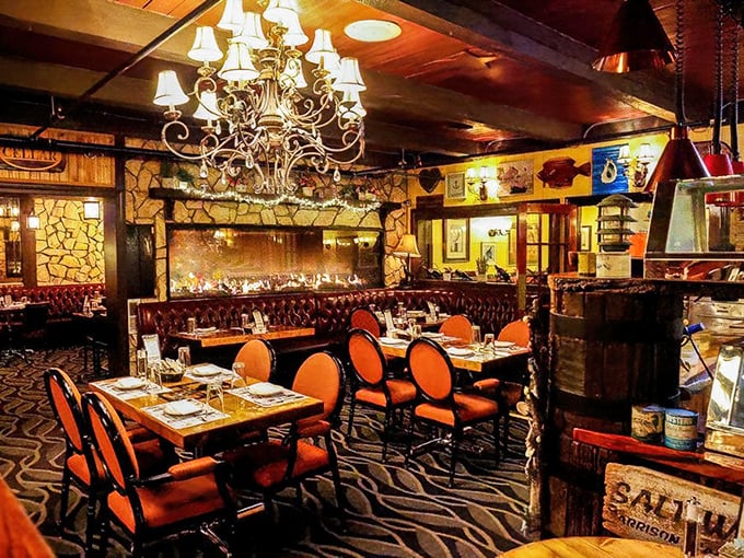 Step inside and time slows down &ndash; elegant chandeliers, rich wood paneling, and leather booths create the perfect backdrop for serious meat contemplation.