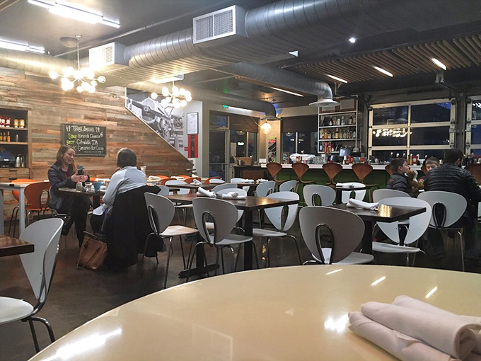 Industrial-chic meets morning comfort &ndash; where exposed ductwork watches over diners falling in love with Southern-inspired Colorado cuisine.