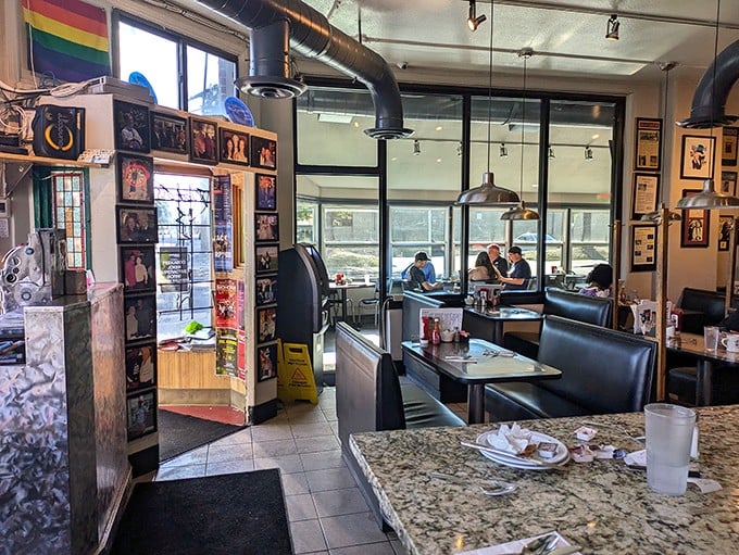 Inside Pete's Kitchen, every booth tells a story. The Pride flag in the corner says what the regulars already know: everyone belongs here.