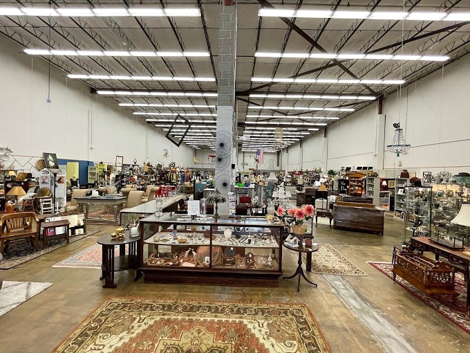A treasure hunter's paradise stretches to the horizon under industrial ceilings, where yesterday's furnishings wait for their second act in tomorrow's homes.