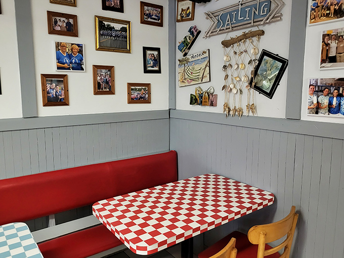 Where memories line the walls. The classic red vinyl and checkerboard tables tell stories of ice cream adventures spanning generations.