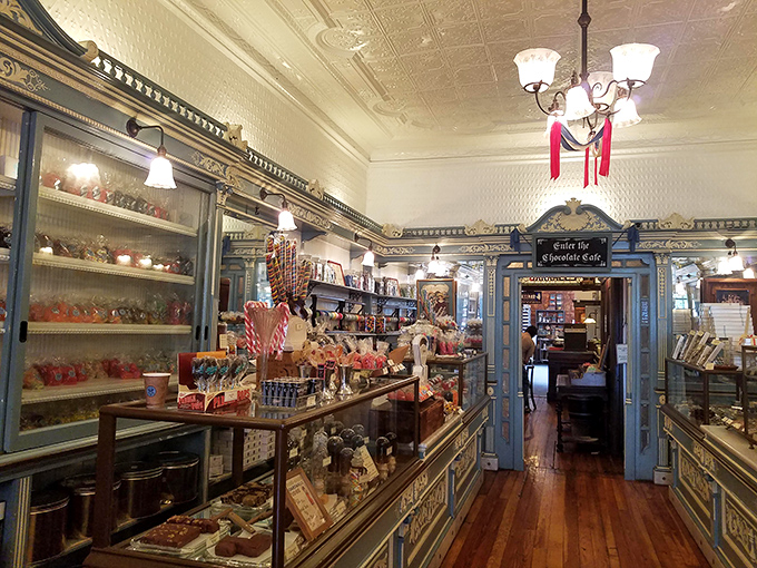 Step inside and suddenly it's 1915 again. The ornate woodwork and vintage displays aren't Disney magic&mdash;they're the real deal. 