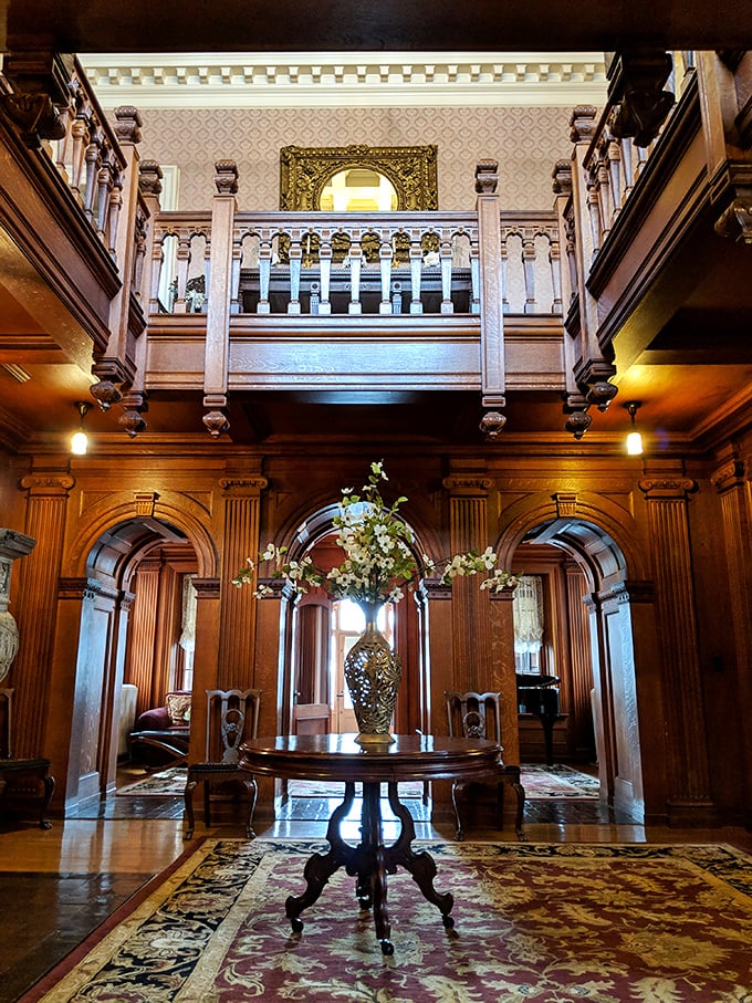 Step inside and prepare to be transported back in time. The ornate wooden interior features exquisite craftsmanship that would make even the most seasoned carpenter whistle in appreciation.