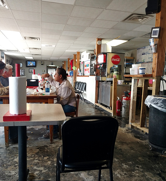 No-frills dining is the name of the game here. Paper towel rolls aren't decor&mdash;they're essential equipment for the delicious mess you're about to make.