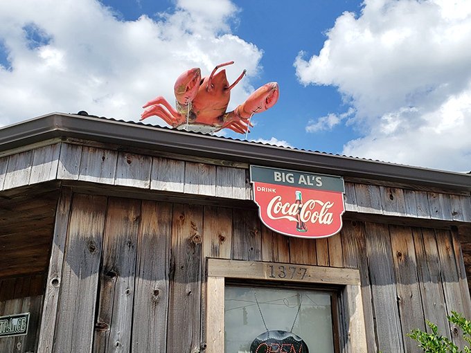 Big Al's giant roof crawfish isn't compensating for anything &ndash; it's just truth in advertising for the flavor bombs waiting inside.