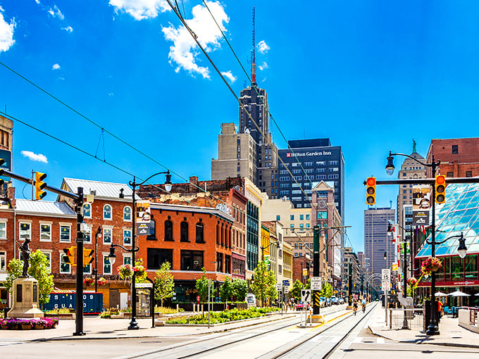 Buffalo's colorful downtown corridor showcases the city's architectural heritage alongside modern amenities that won't drain your retirement fund.