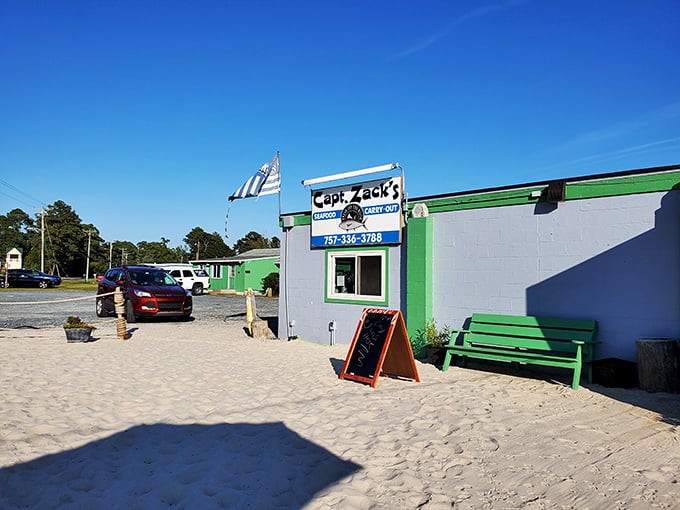 Captain Zack's tiny green seafood shack sits right on the sand&mdash;proof that greatness often comes in small, unassuming packages.