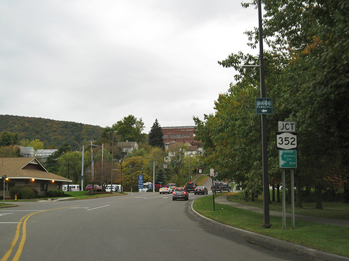 Corning's Market Street offers a perfect small-town tableau where brick buildings house treasures waiting to be discovered.