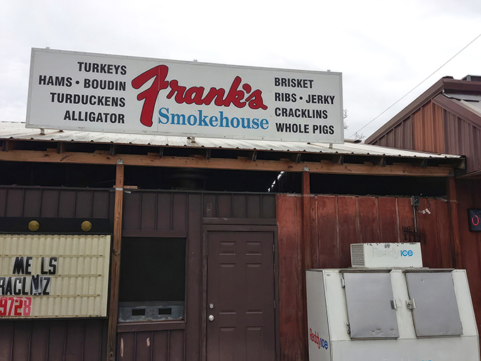 Frank's Smokehouse doesn't need fancy curb appeal when what's cooking inside has been drawing hungry locals for generations.