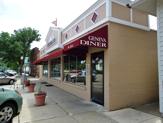 Geneva Diner's charming brick exterior and classic awning invite you in like an old friend waving from across the street.