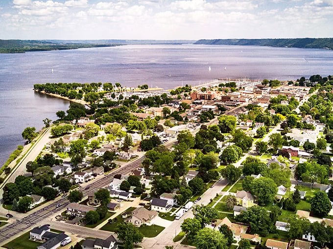 Lake City's panoramic vista showcases why Minnesota's "Land of 10,000 Lakes" nickname feels like an understatement.