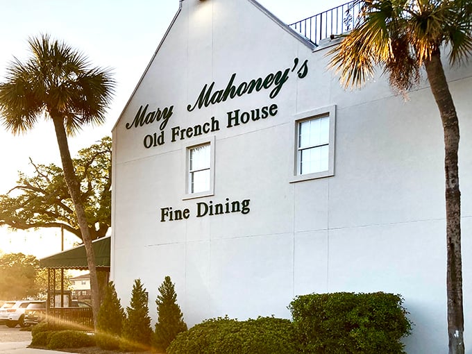 Mary Mahoney's white facade stands proud against palm trees, like the elegant aunt who still knows how to throw down in the kitchen.