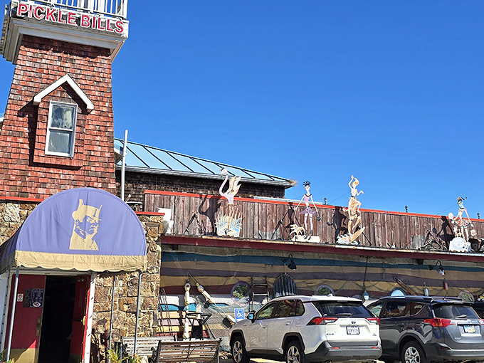 Pickle Bill's: Part maritime museum, part seafood haven. This whimsical building looks like it was designed by a hungry sailor with an art degree.