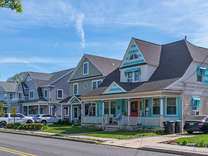 Point Pleasant's colorful Victorian homes look like they're auditioning for a Wes Anderson movie. Seaside charm in architectural form!